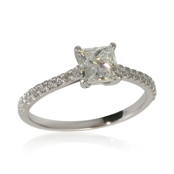 Tiffany & Co. 0.74 Ct Princess Diamond Novo Engagement Ring