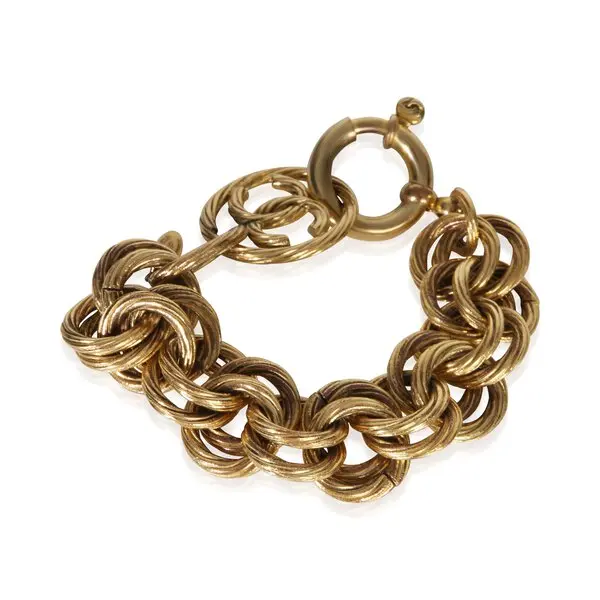 Chanel Gold-plated Vintage 1993 Cc Link Bracelet
