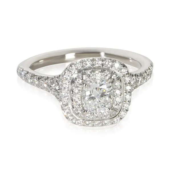 Tiffany & Co. 0.45 Ct Cushion Diamond Soleste Engagement Ring - Platinum