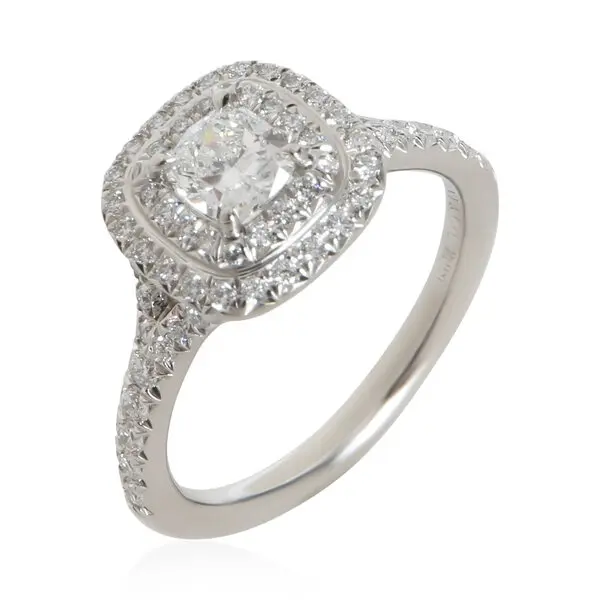 Tiffany & Co. 0.45 Ct Cushion Diamond Soleste Engagement Ring