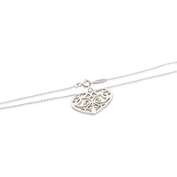 Tiffany & Co. Sterling Silver Enchant Heart Pendant Necklace