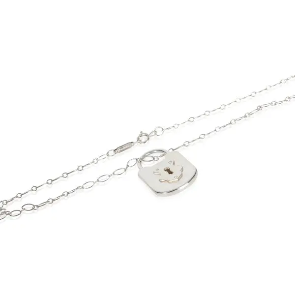 Tiffany & Co. Sterling Silver Lock Pendant Necklace