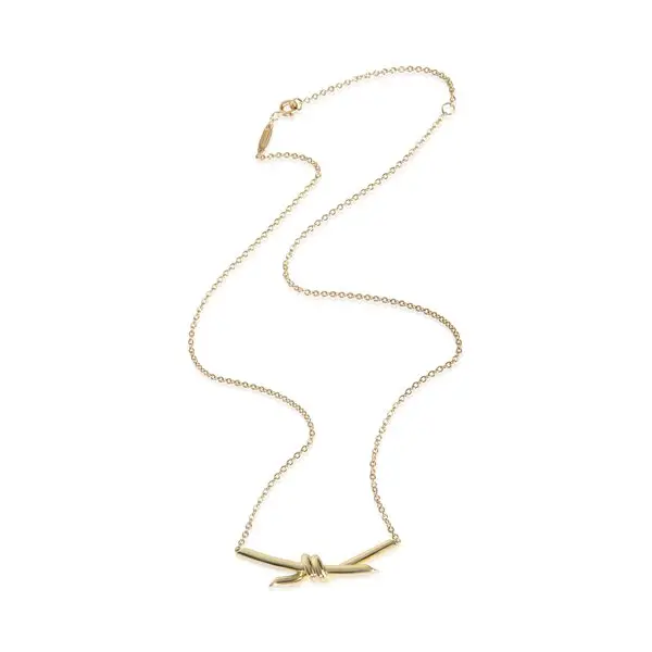 Tiffany & Co. 18k Yellow Gold Knotted Chain Necklace