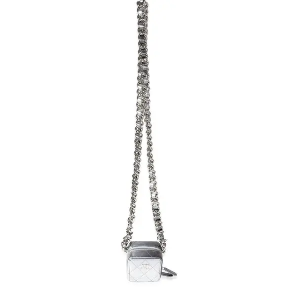 Chanel Lambskin Quilted Coco Punk Clutch With Chain