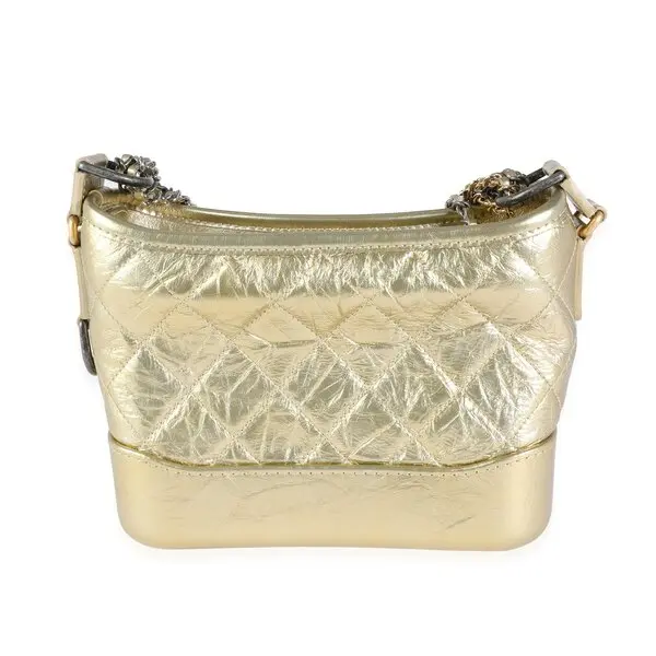 Chanel Quilted Calfskin Gabrielle Hobo - Gold