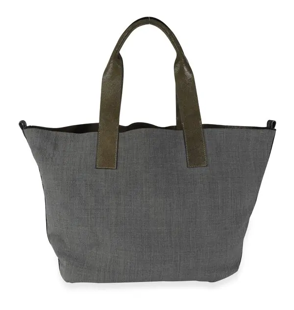 Brunello Cucinelli Reversible Tote In Suede And Wool