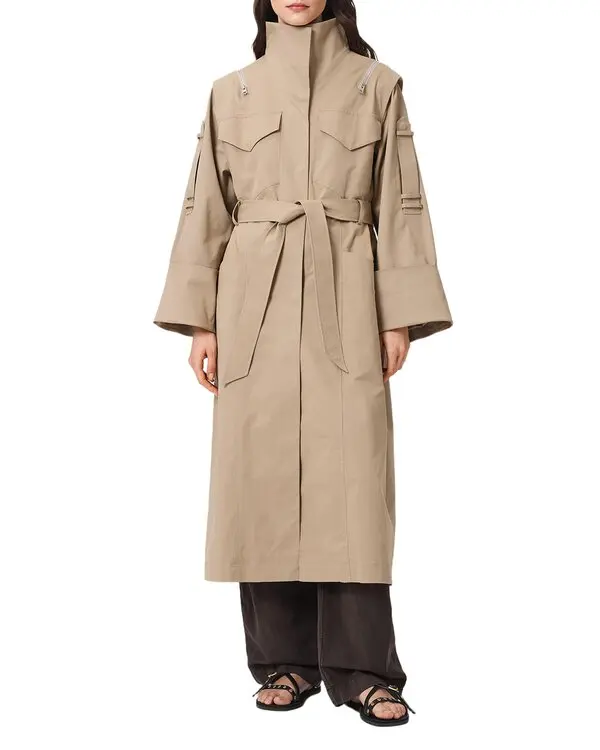 ALLSAINTS Clayton Stand Collar Trench Coat