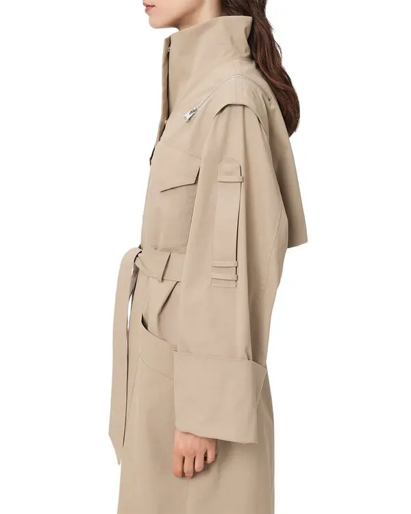 ALLSAINTS Clayton Stand Collar Trench Coat