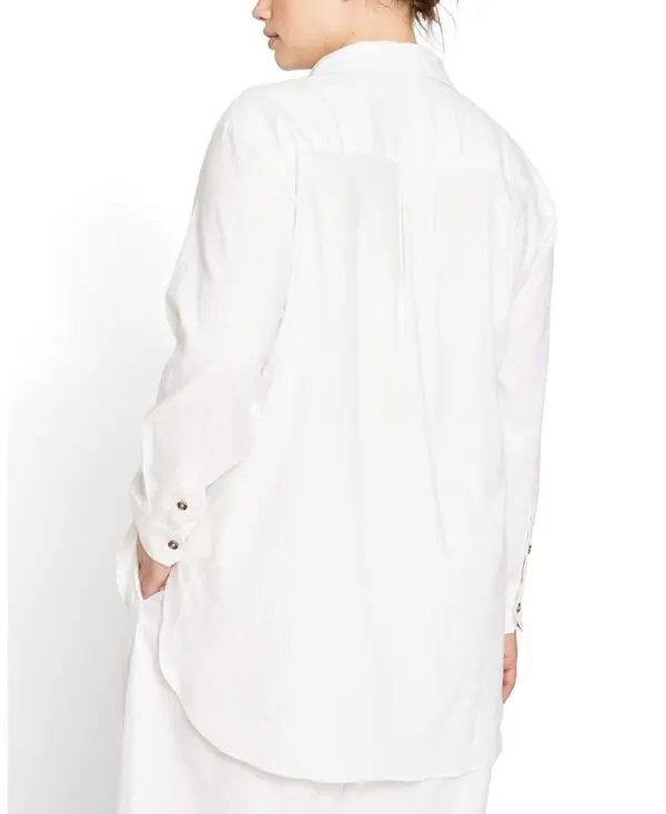 Universal Standard Plus Dawn Linen Hi Low Tunic - White