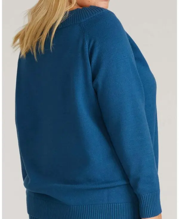 Universal Standard Noomi Cold Shoulder Sweater - Deep Teal