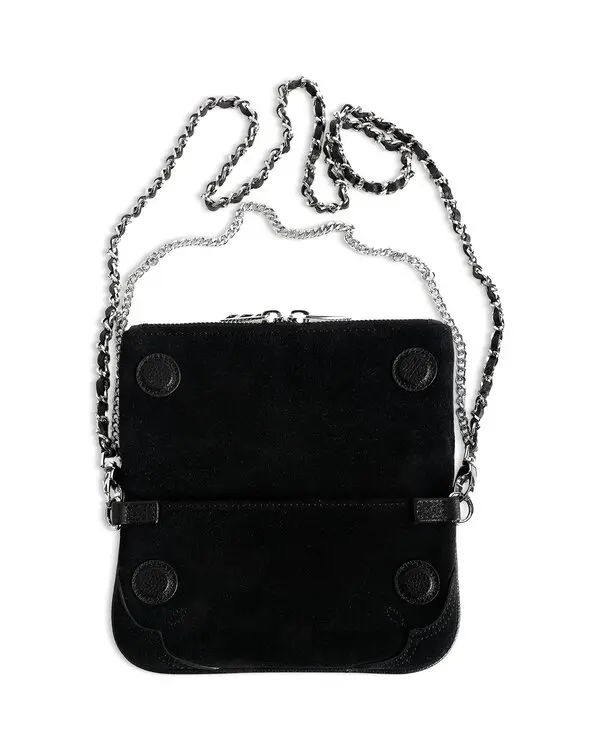Zadig&Voltaire Rock Mini Suede Clutch - Black