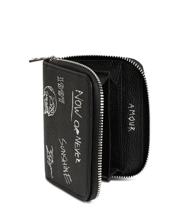 Zadig&Voltaire Arty Tag Mini Grained Leather Coin Purse