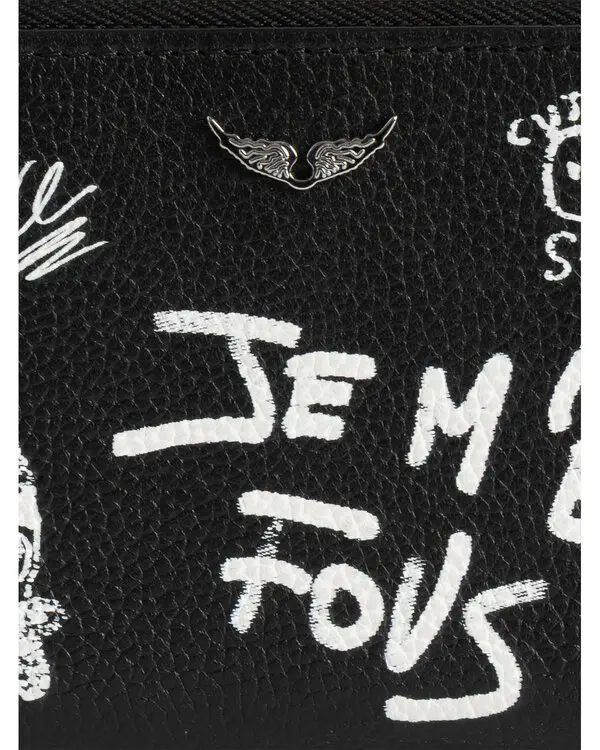 Zadig&Voltaire Arty Tag Mini Grained Leather Coin Purse