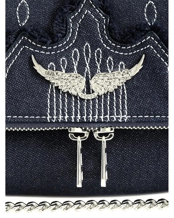 Zadig&Voltaire Rocky Ii Denim Crossbody Bag