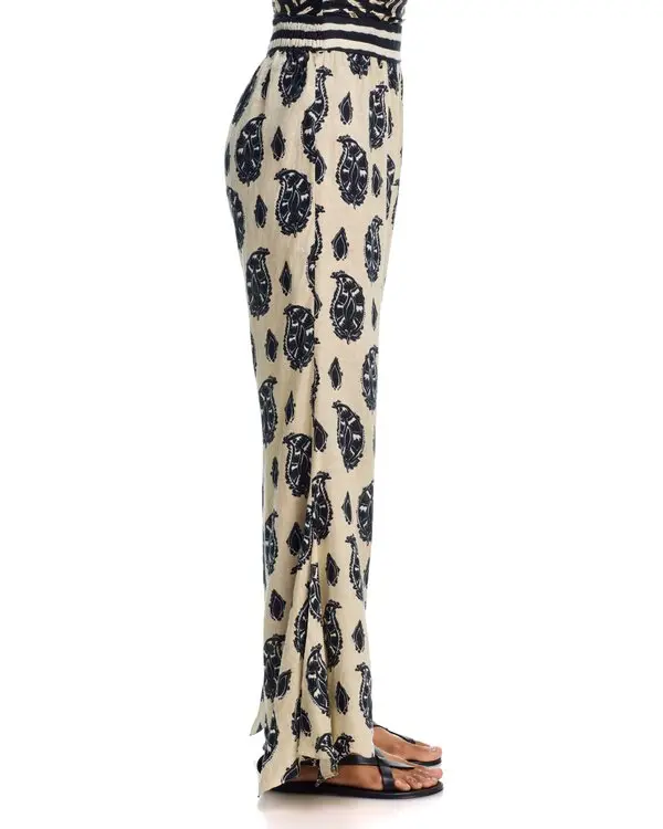 Johanna Ortiz Printed Linen Wide-leg Pants