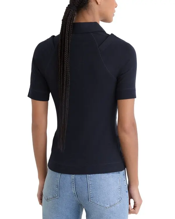 REISS Shona Collared Knit Top