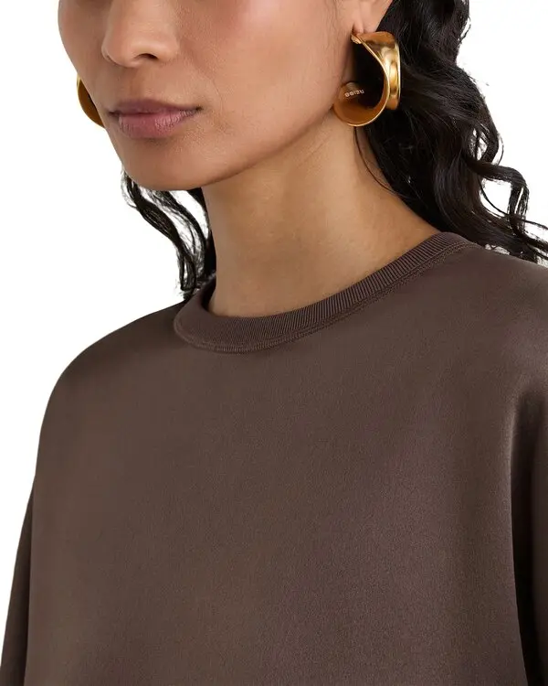 REISS Lena Silk Short Sleeve Top - Mauve
