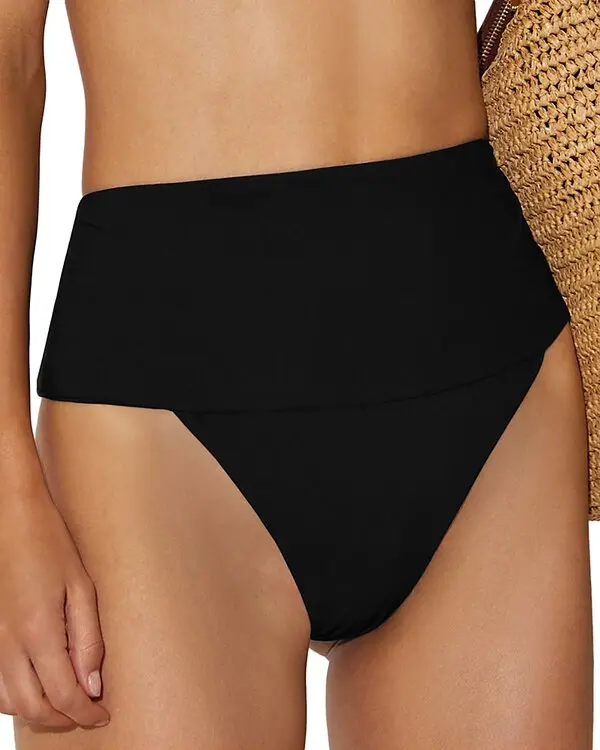 REISS Alba High Waisted Bikini Bottom - Black