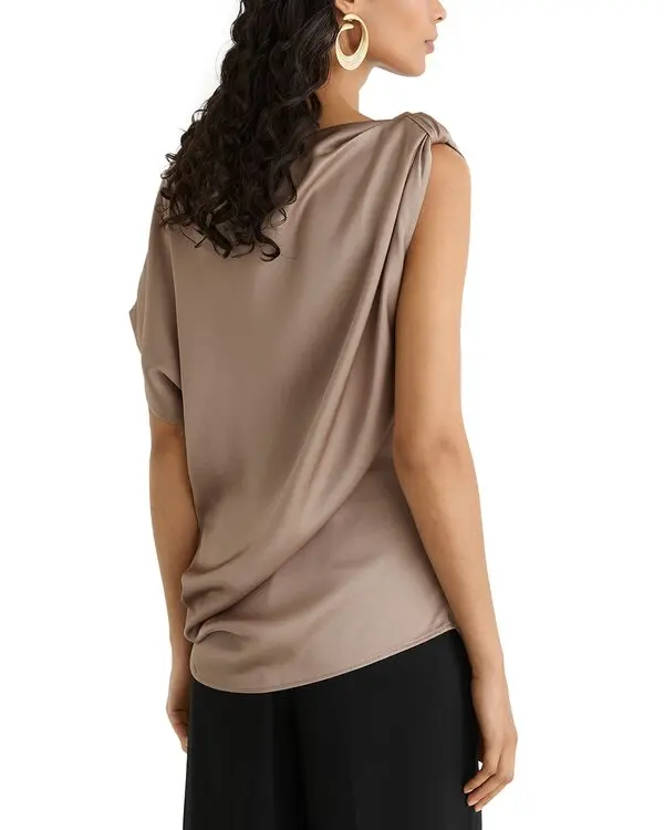 REISS Asymmetric Draped Top