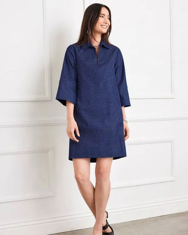 Karen Kane Collared Cuffed Sleeve Dress