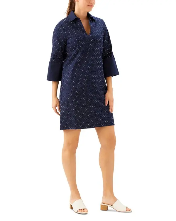 Karen Kane Collared Cuffed Sleeve Dress