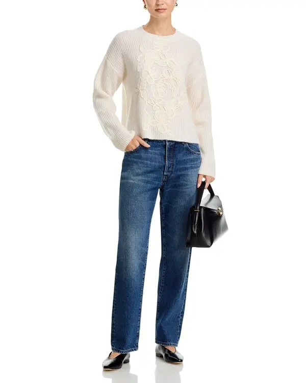 Bloomingdale'S Embroidered Crewneck Sweater
