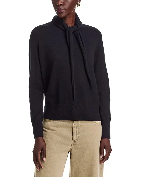 Bloomingdale'S Sweater With Tie Neck - Black