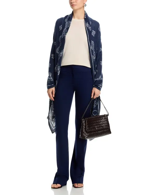 Bloomingdale'S 100% Cashmere Bandana Travel Wrap Exclusive - Navy