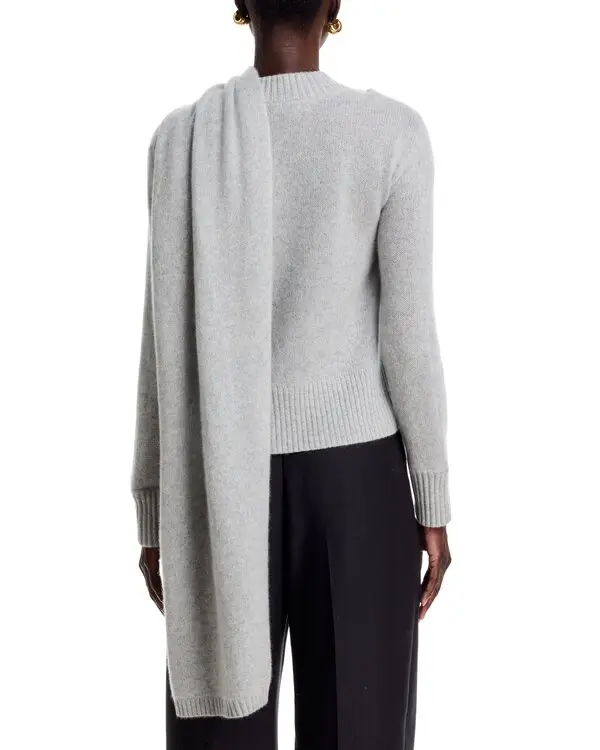 Bloomingdale'S Sweater With Integrated Scarf - Light Grey
