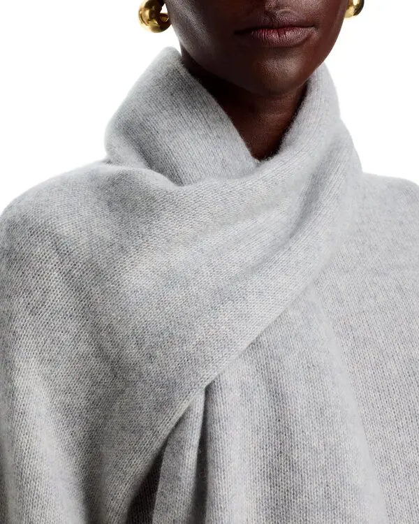 Bloomingdale'S Sweater With Integrated Scarf - Light Grey