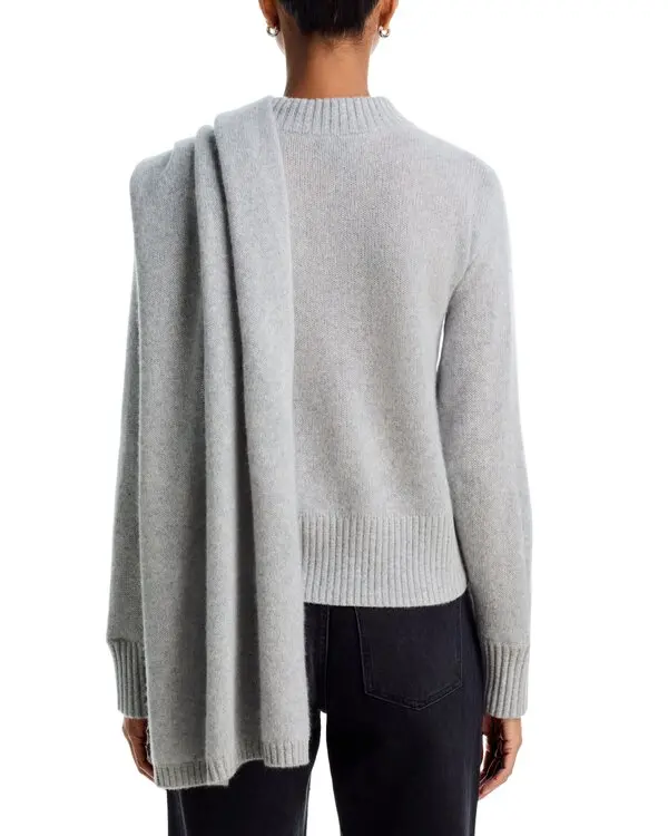 Bloomingdale'S Sweater With Integrated Scarf - Light Grey
