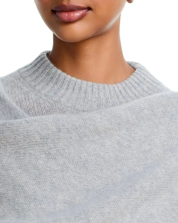 Bloomingdale'S Sweater With Integrated Scarf - Light Grey