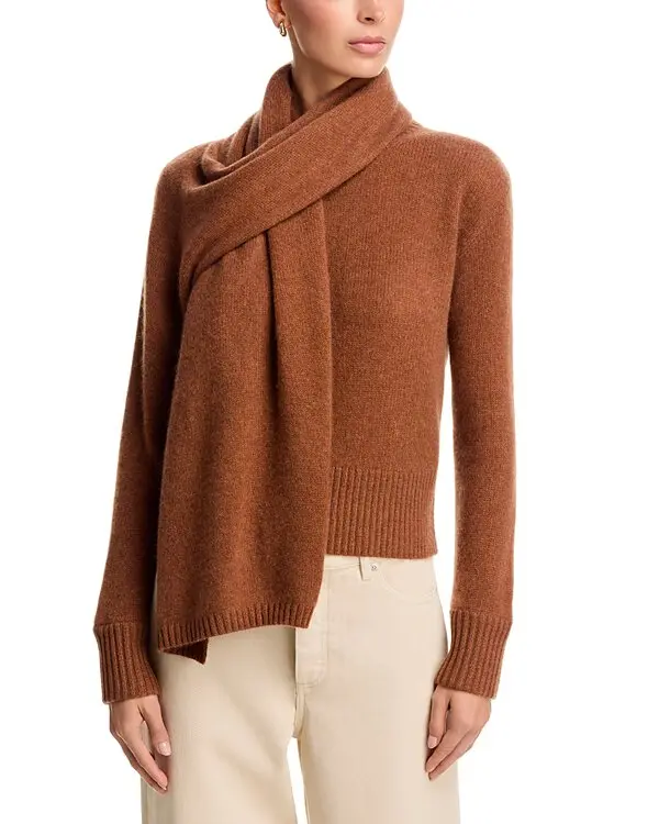 Bloomingdale'S Sweater With Integrated Scarf - Nutmeg