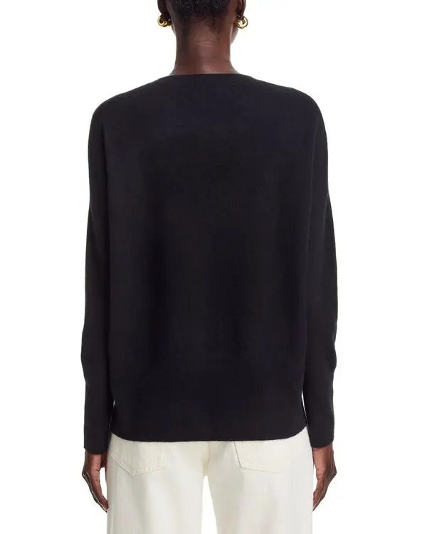 Bloomingdale'S Drop Shoulder Crewneck Sweater - Black
