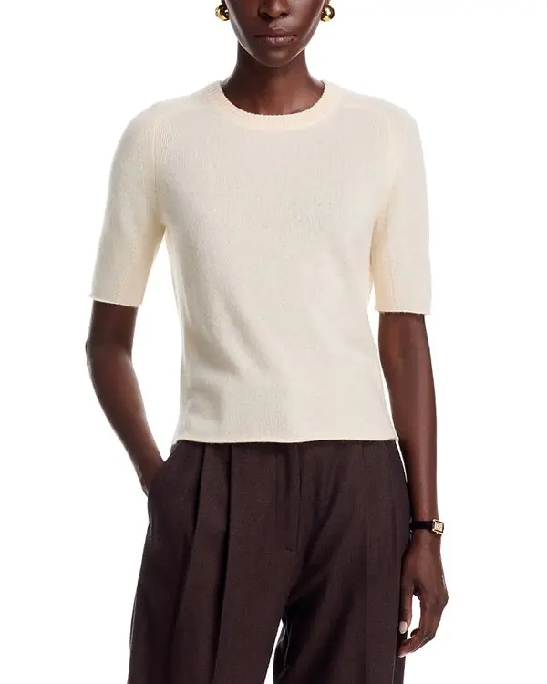 Bloomingdale'S Crewneck T Shirt Cashmere Sweater, Exclusive - Ecru