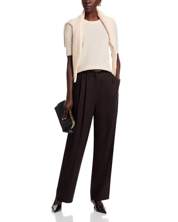 Bloomingdale'S Short Sleeve Crewneck Sweater Exclusive - Ecru
