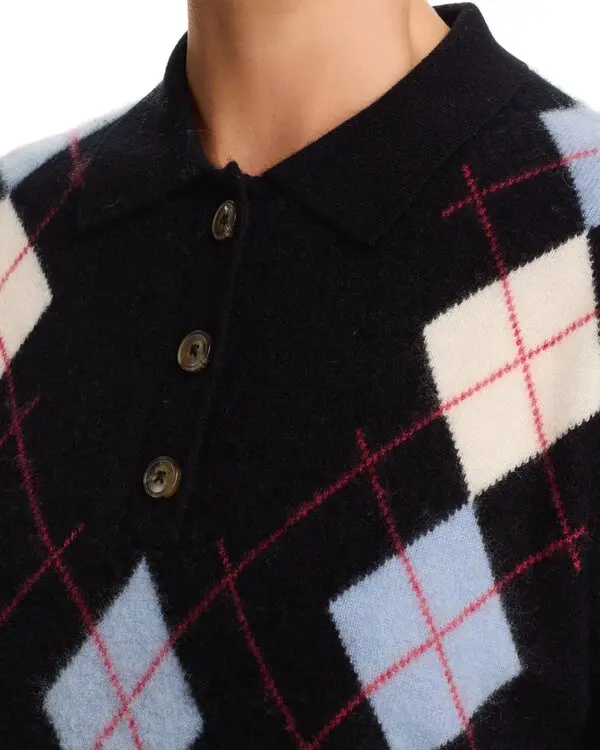 Bloomingdale'S Argyle Polo Sweater