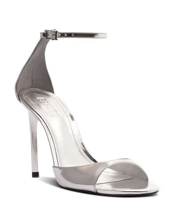 Schutz Scarlett Ankle Strap Sandals - Prata