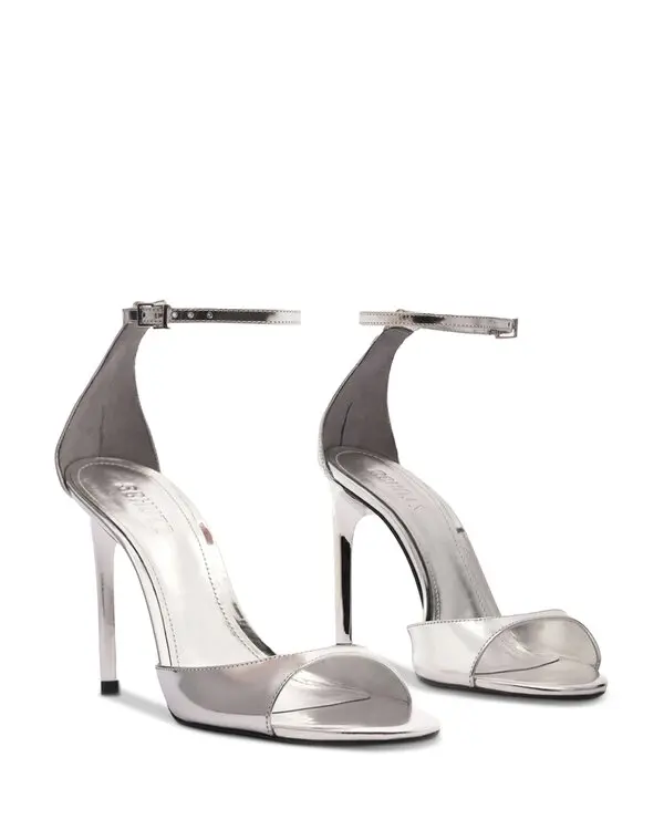 Schutz Scarlett Ankle Strap Sandals - Prata