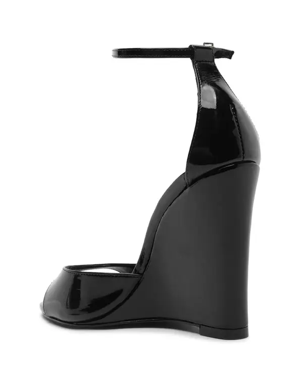 Schutz Scarlett Patent Wedge Sandals