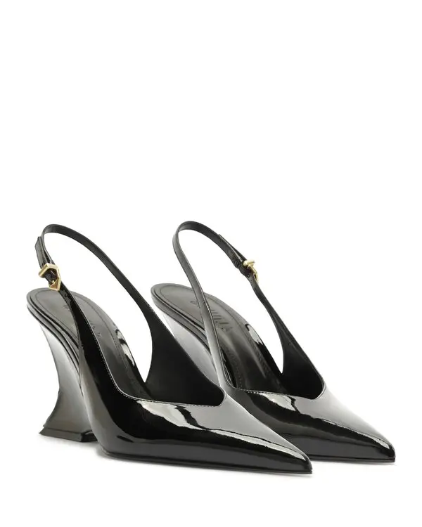 Schutz Siena Patent Buckled Slingback Pumps