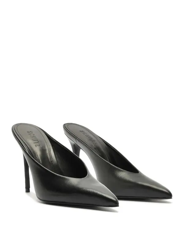 Schutz Loren Calf Hair Pointed Pumps