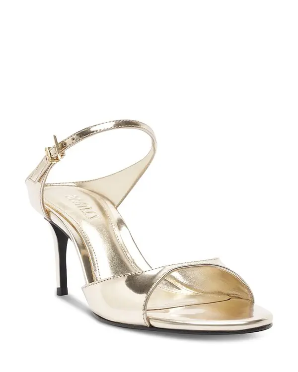 Schutz Lyra Patent Slip On Sandals - Platinum
