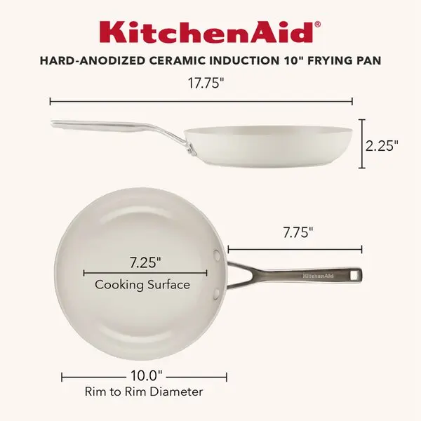 KITCHENAID 2 Piece Hard Anodized Ceramic Induction Skillet Set