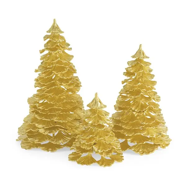 Michael Aram Ginkgo Gold Christmas Tree Figurine 13.5