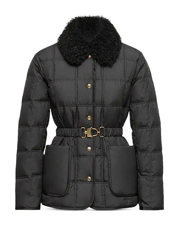 Moncler Cygnes Belted Down Jacket