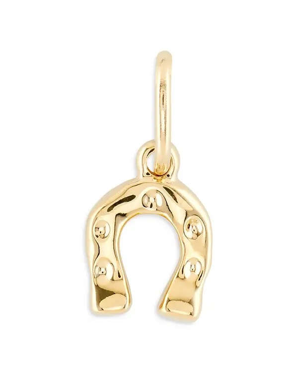 UNODE50 Sterling Plated Horseshoe Charm - Gold