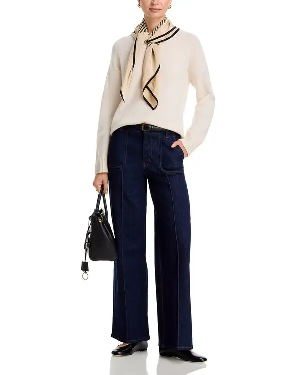 Bloomingdale'S Drop Shoulder Crewneck Sweater - Ivory