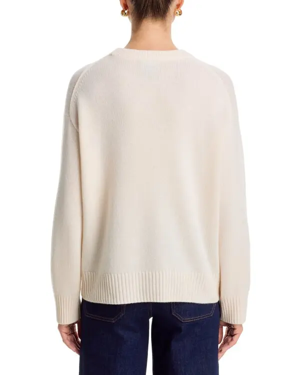 Bloomingdale'S Drop Shoulder Crewneck Sweater - Ivory