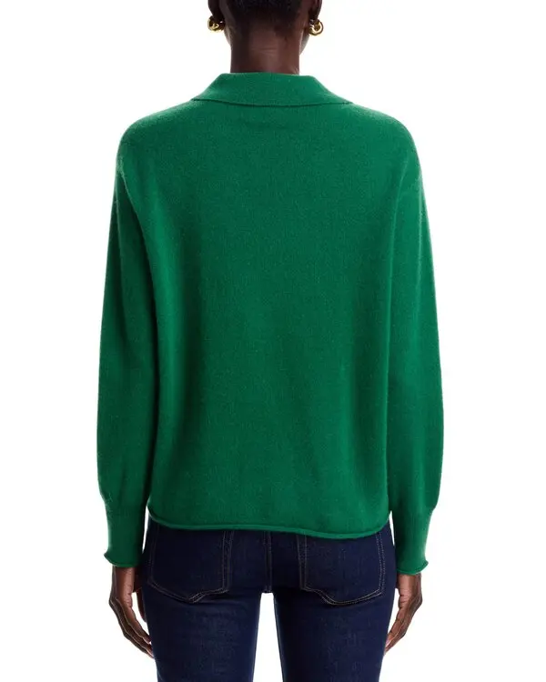 Bloomingdale'S Split Collar Polo Cashmere Sweater, Exclusive - Ivy